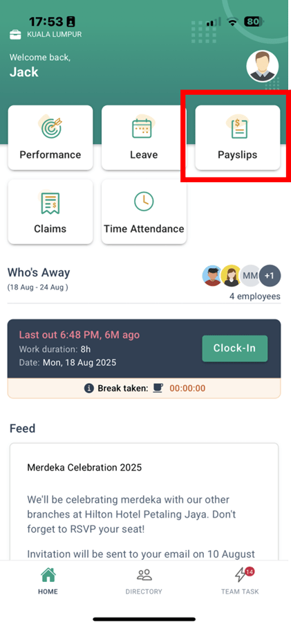 How to View and Download Payslips from BrioHR Mobile App