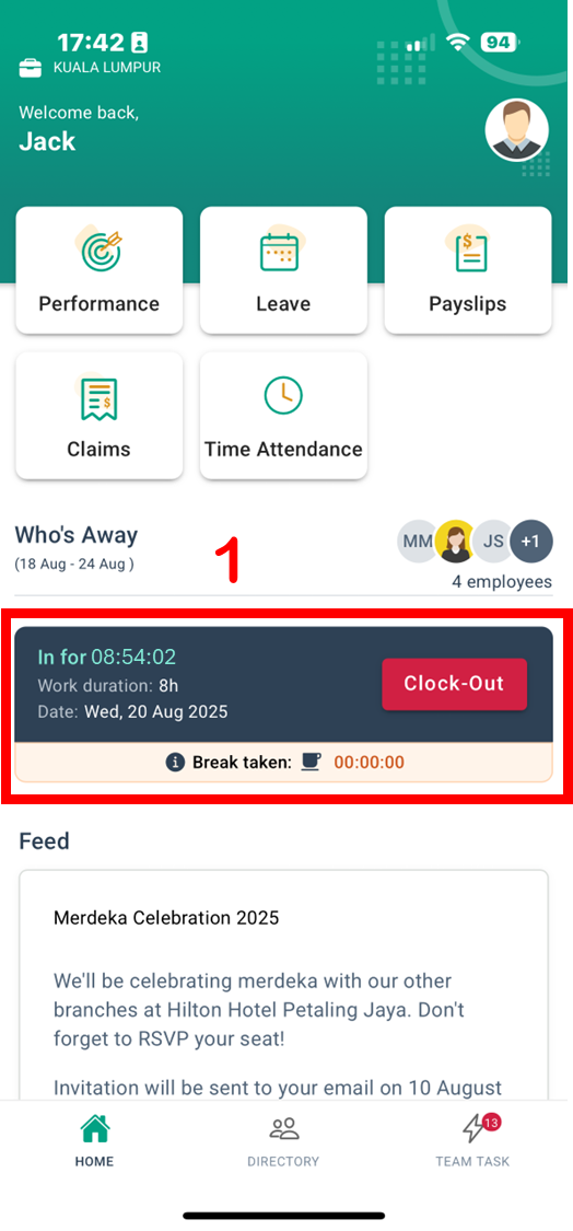 How to Clock Out Before Ending Work Using BrioHR (Mobile App Guide)