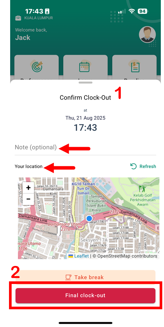 How to Clock Out Before Ending Work Using BrioHR (Mobile App Guide)