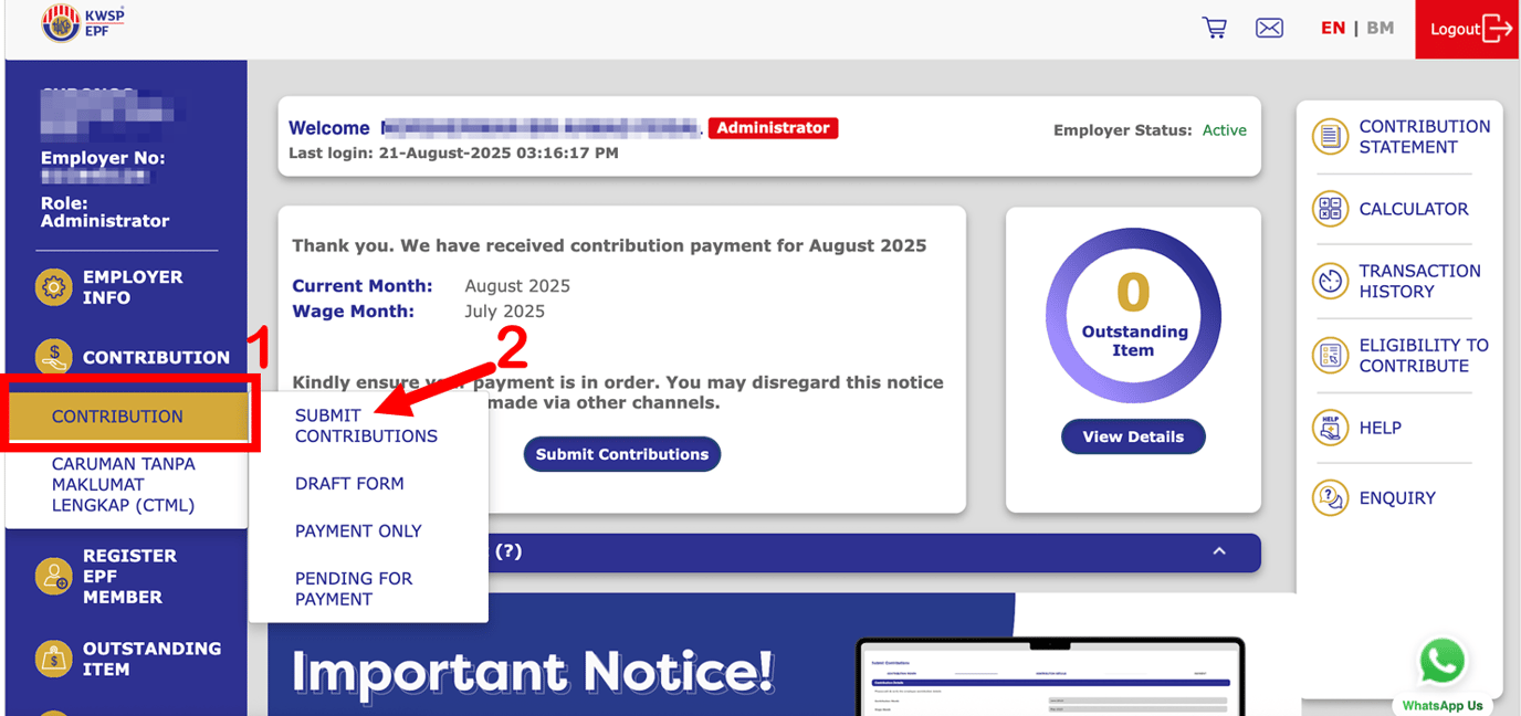 KWSP i-Akaun Payment Guide: How to Upload TXT/CSV Files and Submit EPF ...