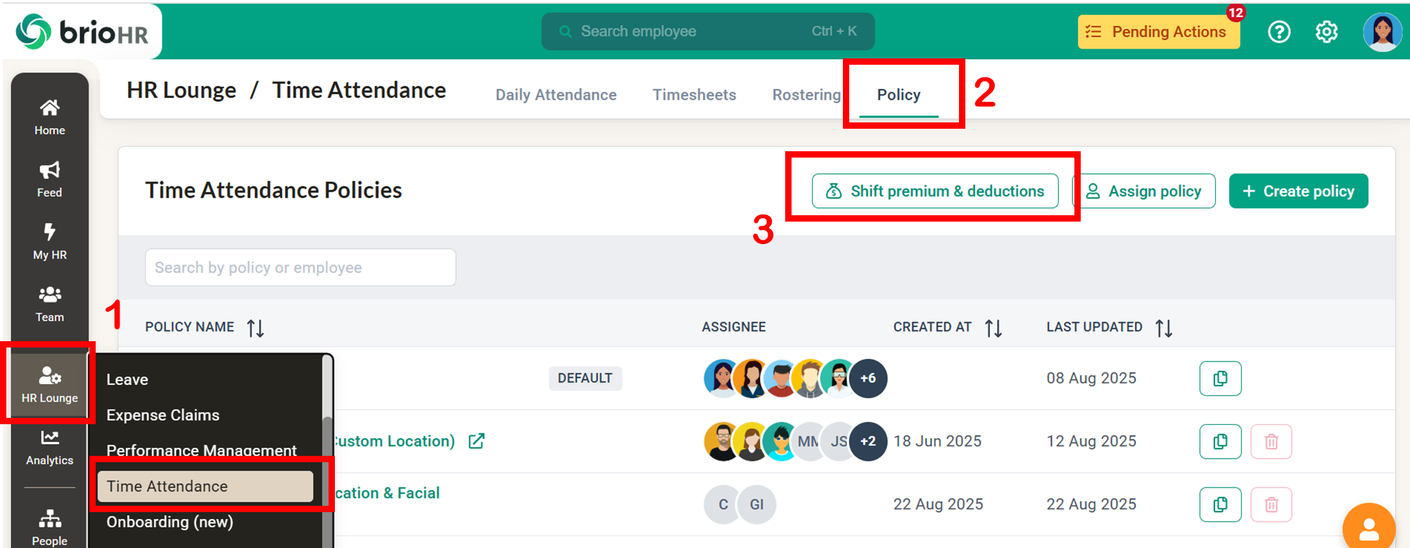How to Set Up Shift Premiums and Deductions in BrioHR Time Attendance