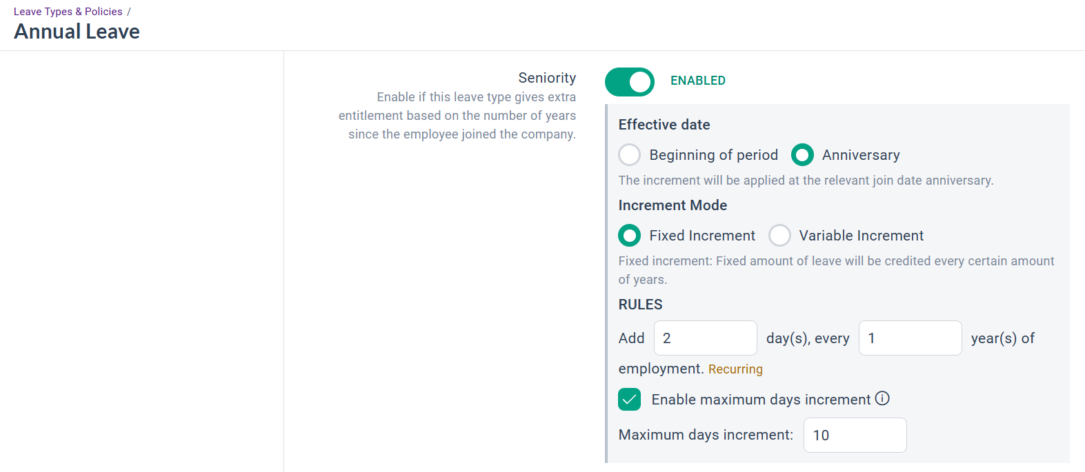 Understanding Seniority Leave and Anniversary Dates
