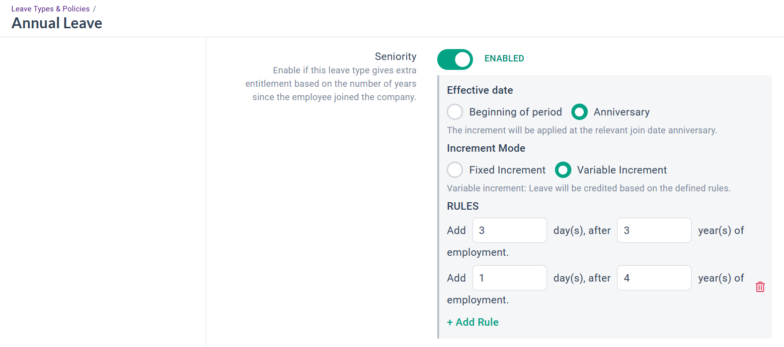 Understanding Seniority Leave and Anniversary Dates