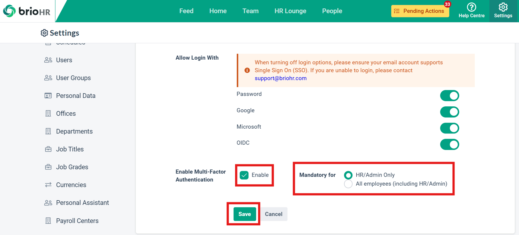 Multi-Factor Authentication (MFA): Enhanced Security for BrioHR Accounts