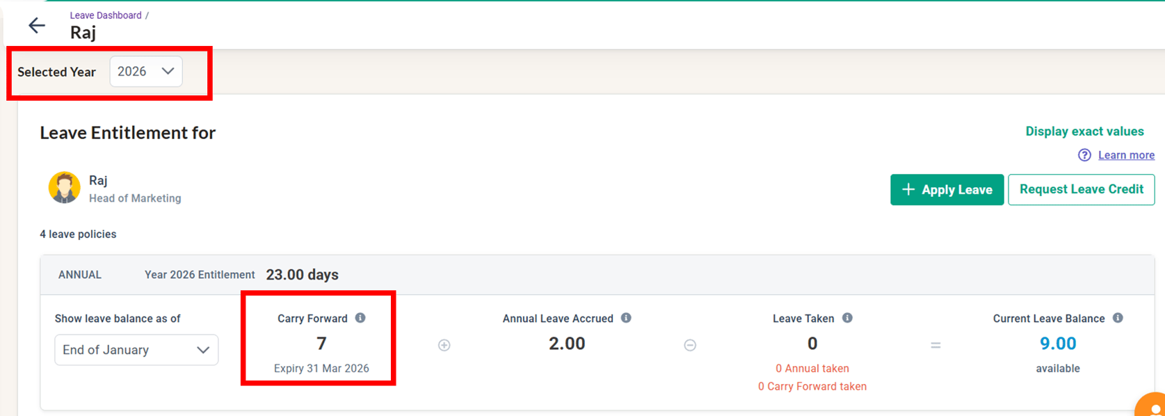 How to Enable and Configure Carry Forward of Previous Year Leave ...