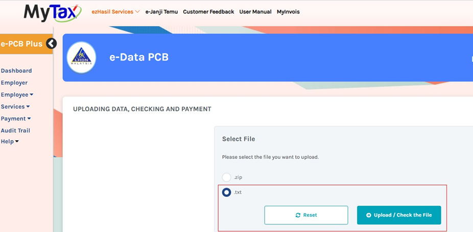 How to Upload TXT File and Make Payment on e-PCB Plus System