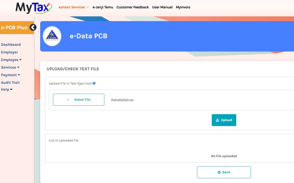 How to Upload TXT File and Make Payment on e-PCB Plus System