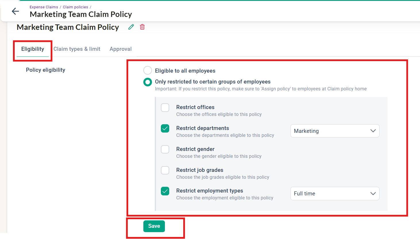 How to Create and Manage Claim Policies
