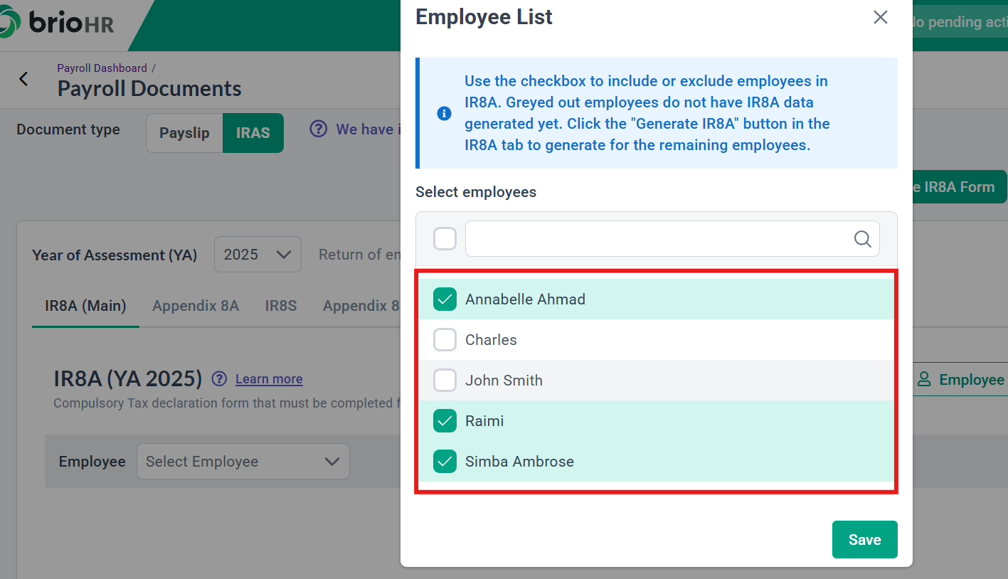 Who Should Be Included in the IR8A Form?