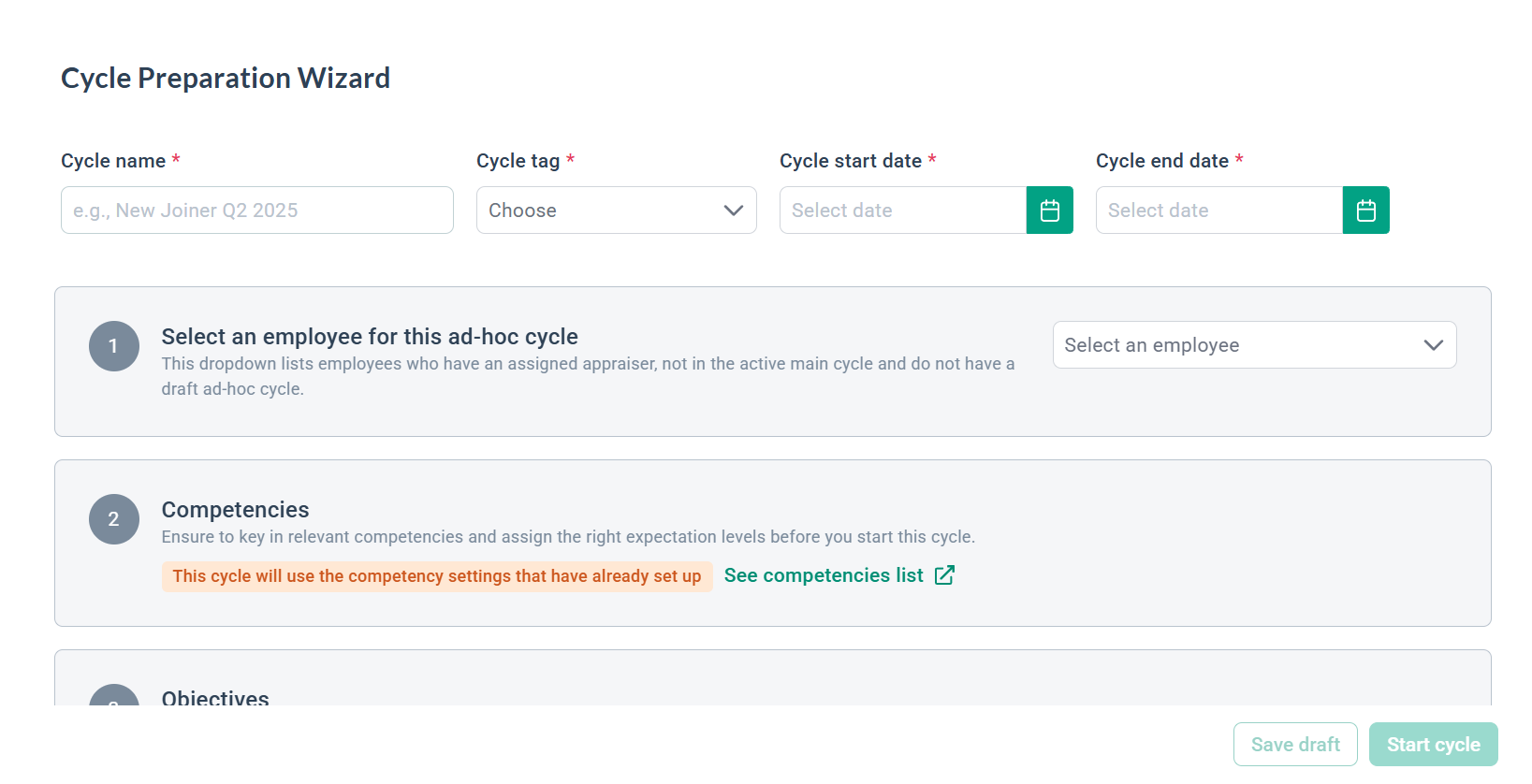 How to Create an Ad-Hoc Performance Appraisal Cycle in BrioHR