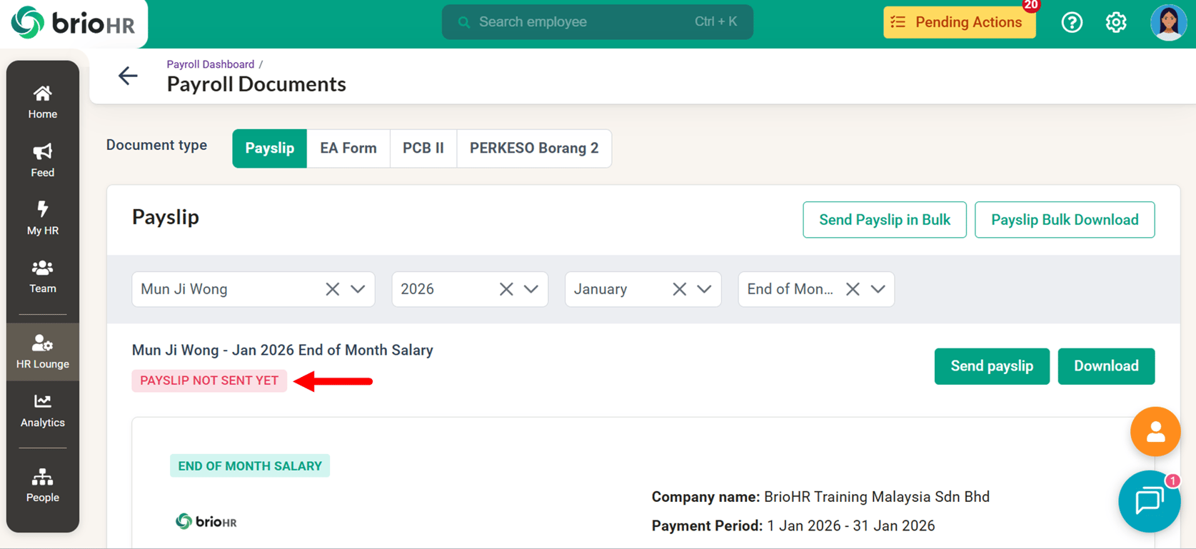 Access and Manage Employee Malaysia Payroll Documents as HR Admin