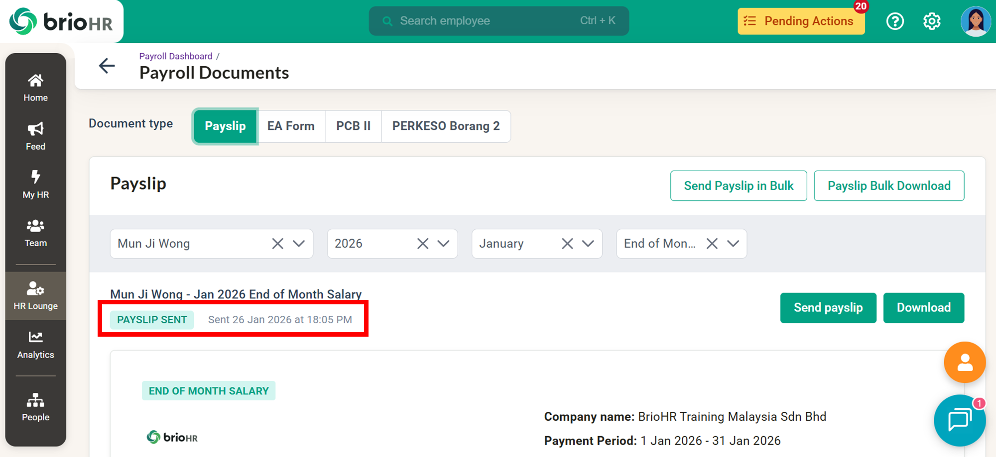 Access and Manage Employee Malaysia Payroll Documents as HR Admin
