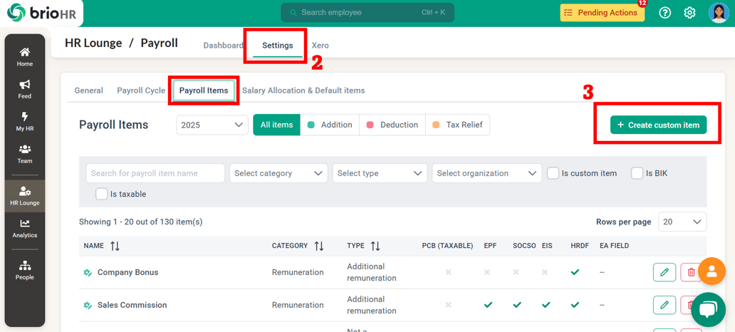 How to Create a Custom Pay Item in BrioHR