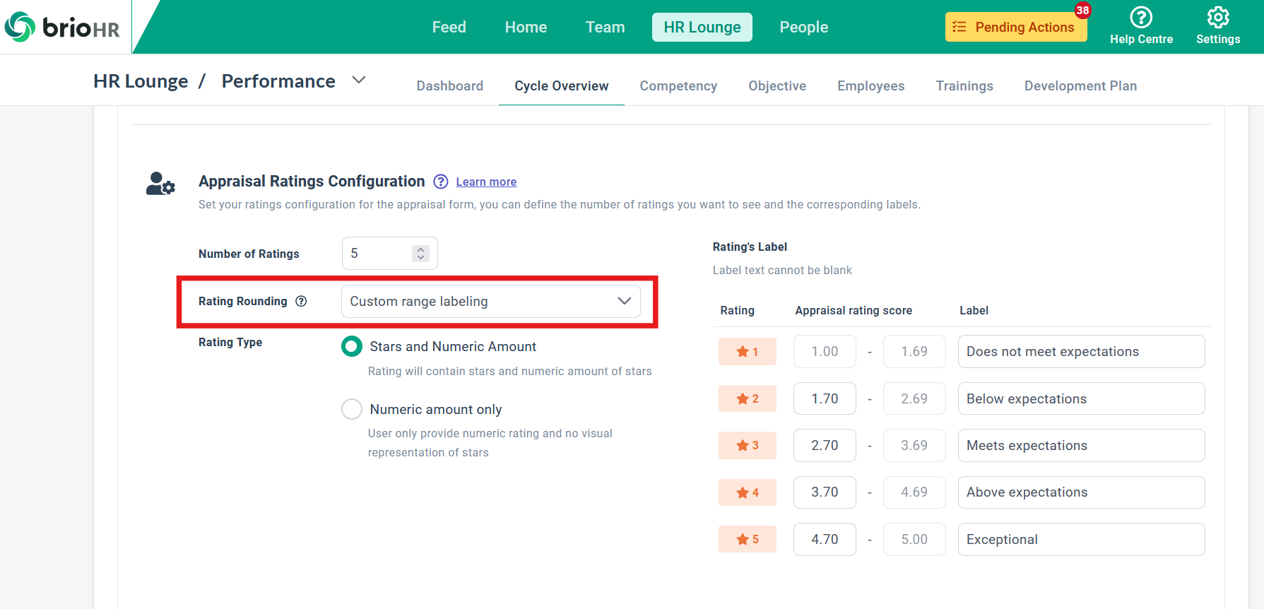 How to Configure Appraisal Ratings & Labels