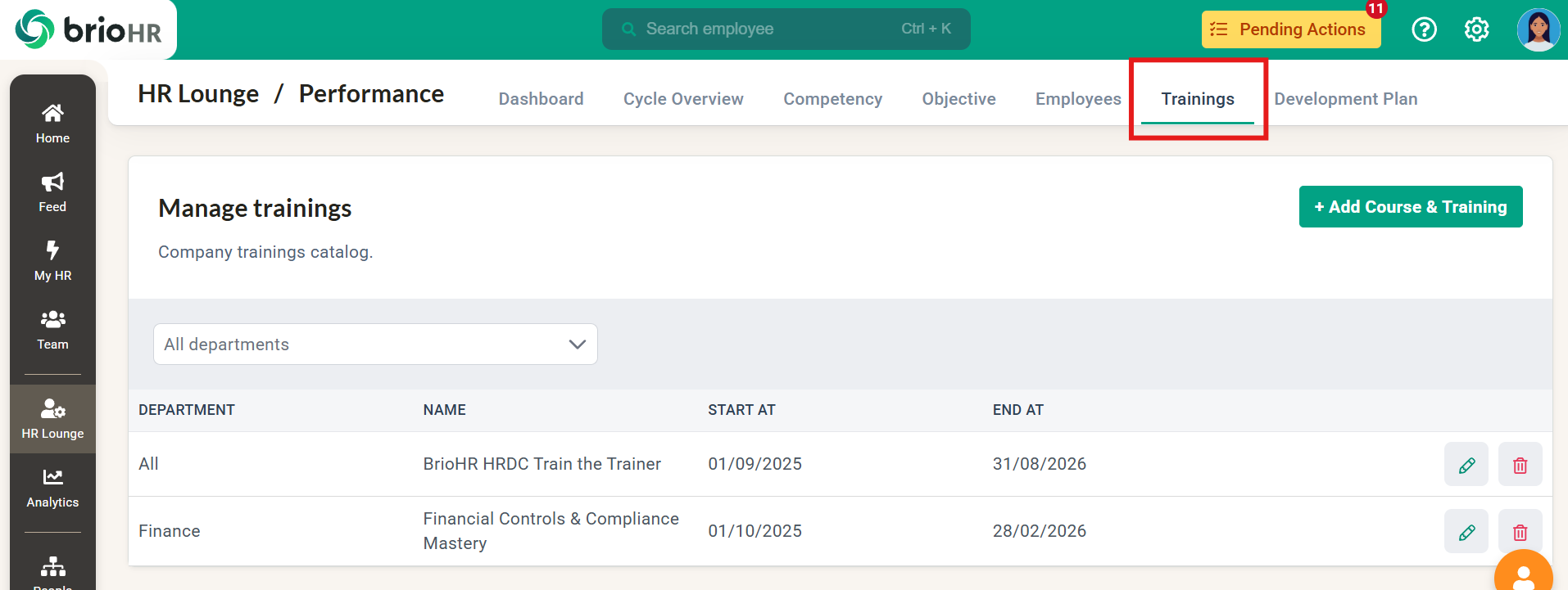 How to Set Up a Performance Cycle in BrioHR