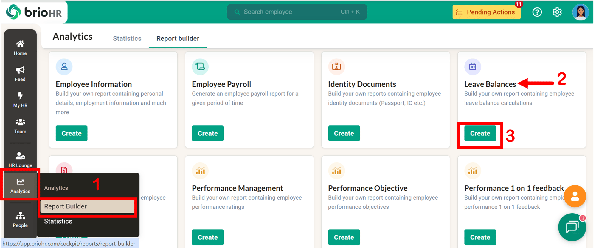 How to Generate and Customize a Leave Balance Report in BrioHR