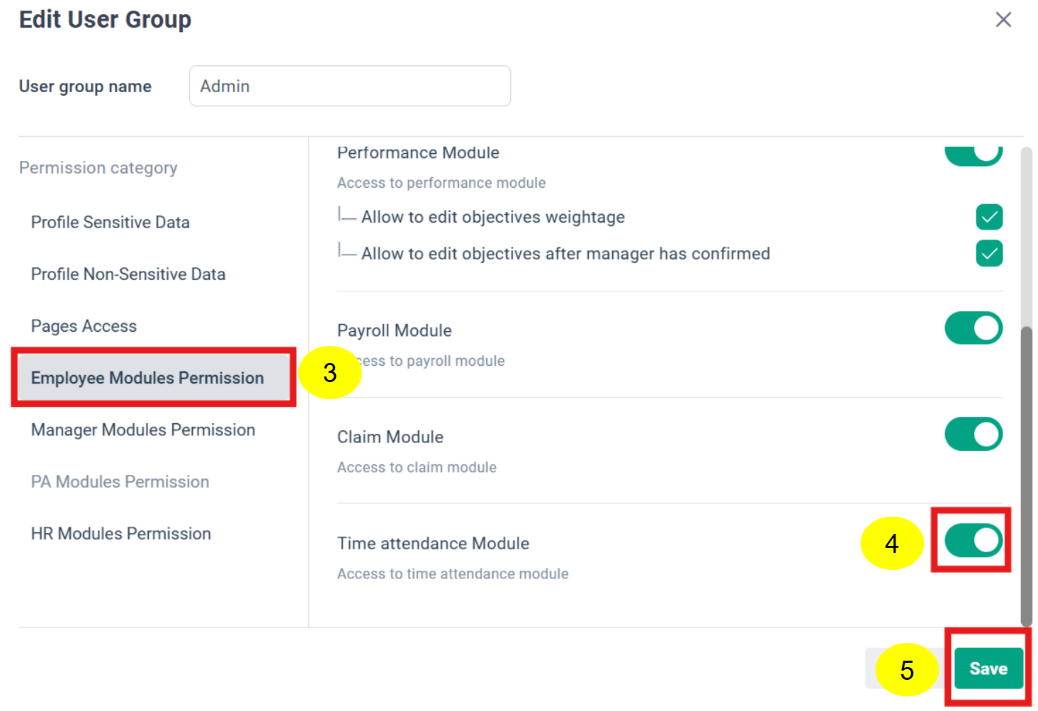 How to enable the Time Attendance Module in Home (Employee)