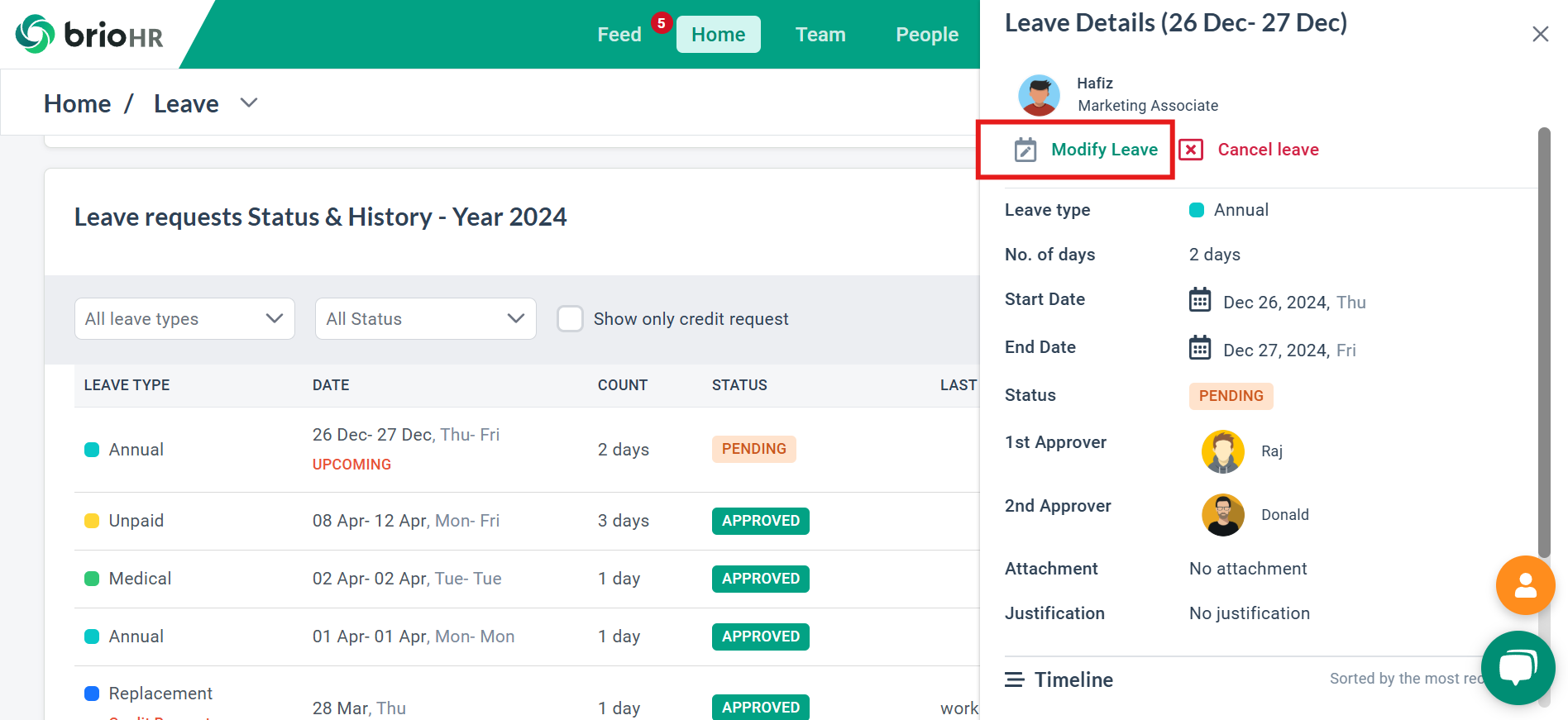 How to Modify Your Leave Application