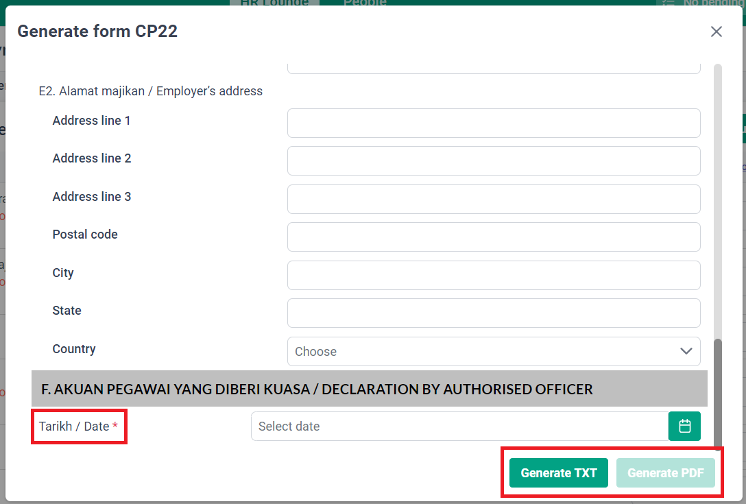 How to Generate the CP22 Form for Payroll in Malaysia