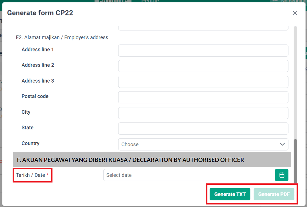How to Generate the CP22 Form for Payroll in Malaysia