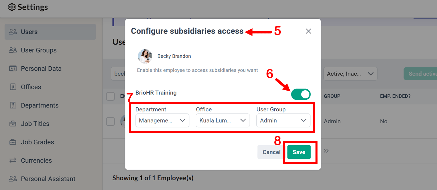 How to Use the Subsidiaries Feature in BrioHR