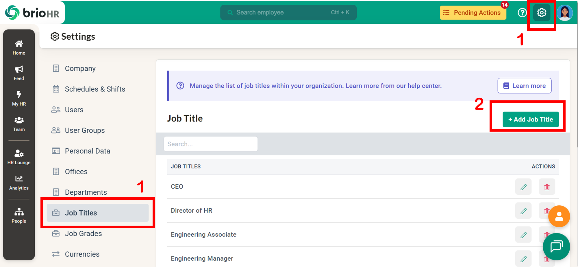 How to Manage Job Titles in BrioHR: Add, Edit, or Delete Job Titles