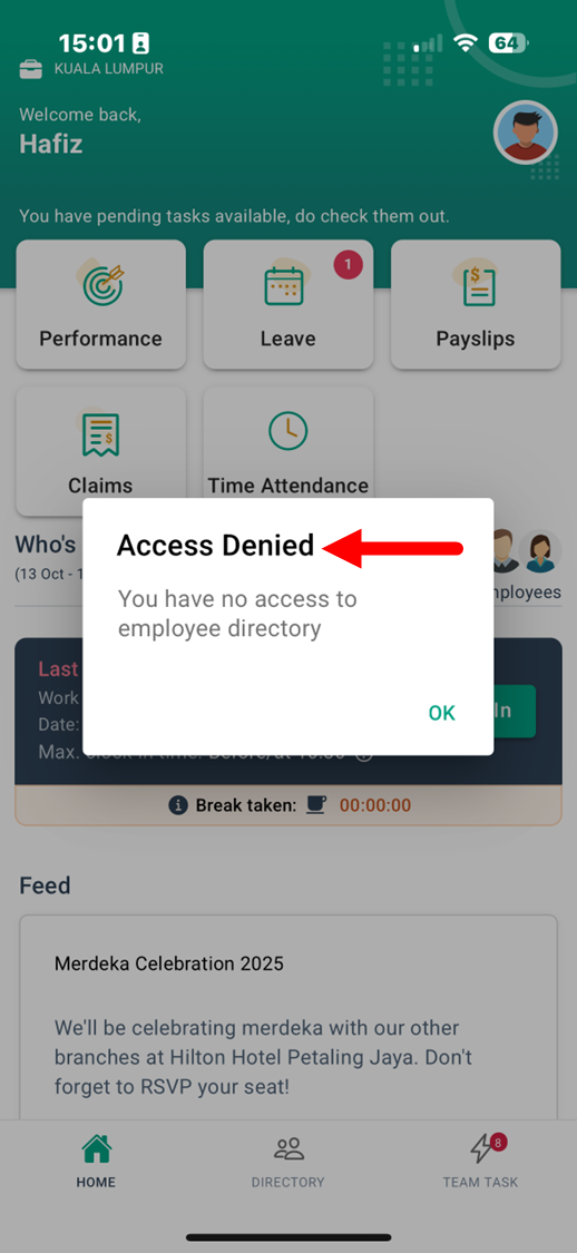 How to Use the Directory Feature in BrioHR Mobile App