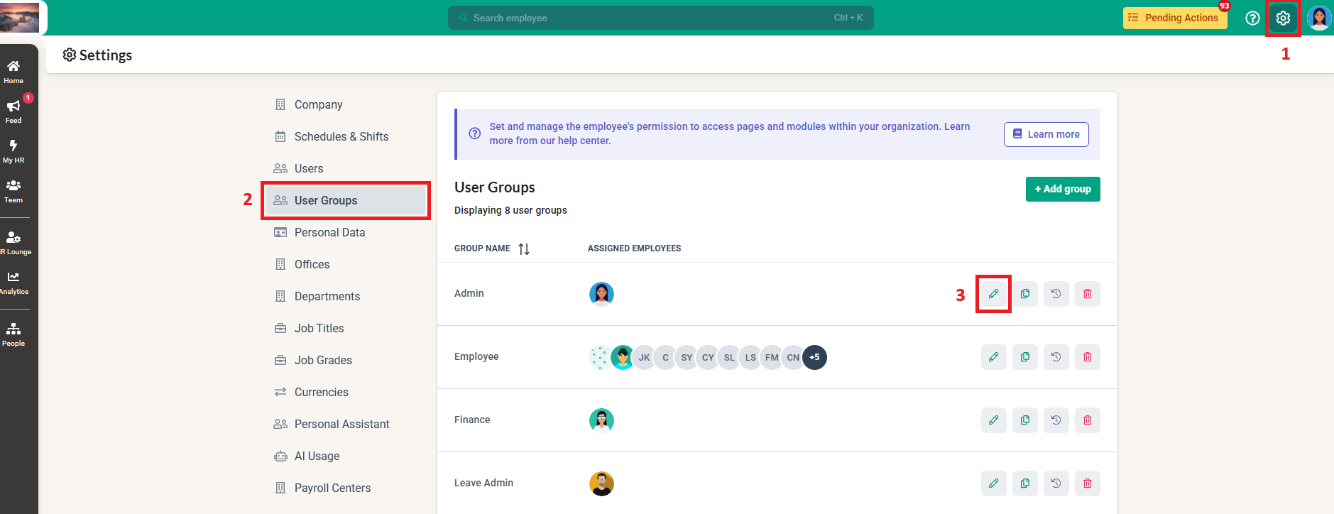How to Enable HR/Admin User Group Permission Settings for Compensation ...