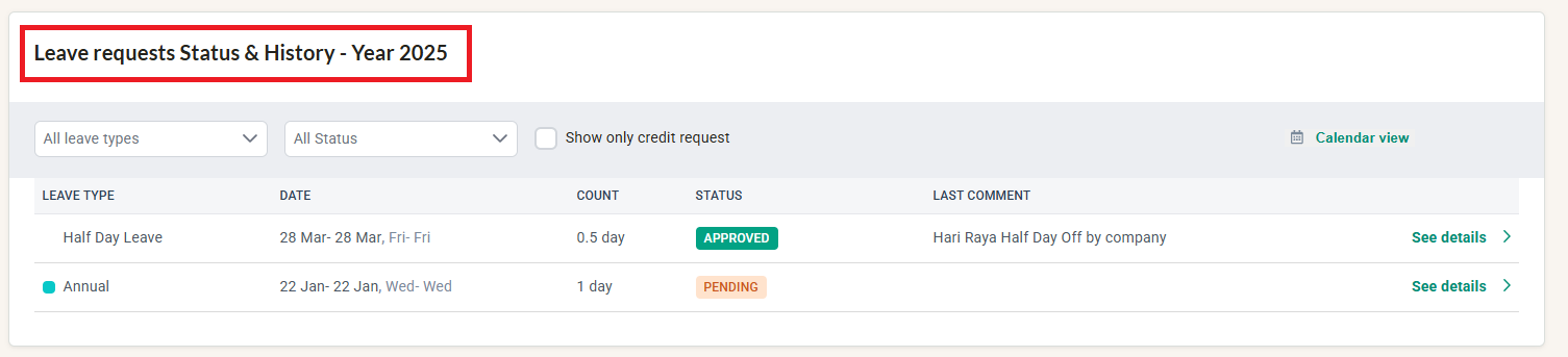 How to View Your Team Member's Leave Balance