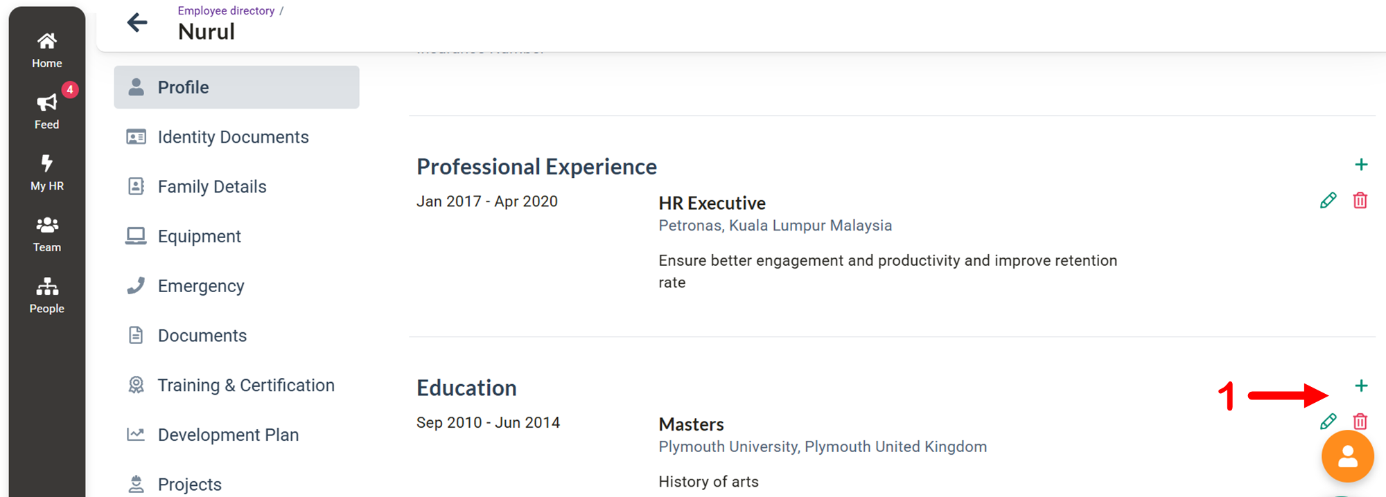 How to Add, Edit and Delete Education Details in BrioHR Profile